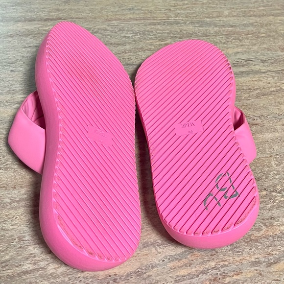 Zara | Shoes | Nwob Zara Pink Flip Flop Platform Sandals | Poshmark